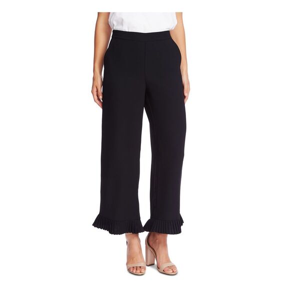 CeCe | Pants & Jumpsuits | Cece Womens Black Ruffled Capri Pants 4 ...